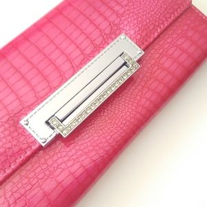 Bags | Beautiful Dark Pink Genuine Leather Wallet | Poshmark